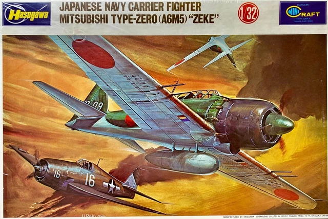 HASEGAWA MITSUBISHI ZERO Fighter A6M3 Type 32 Model Kit 1/32 NEU ...