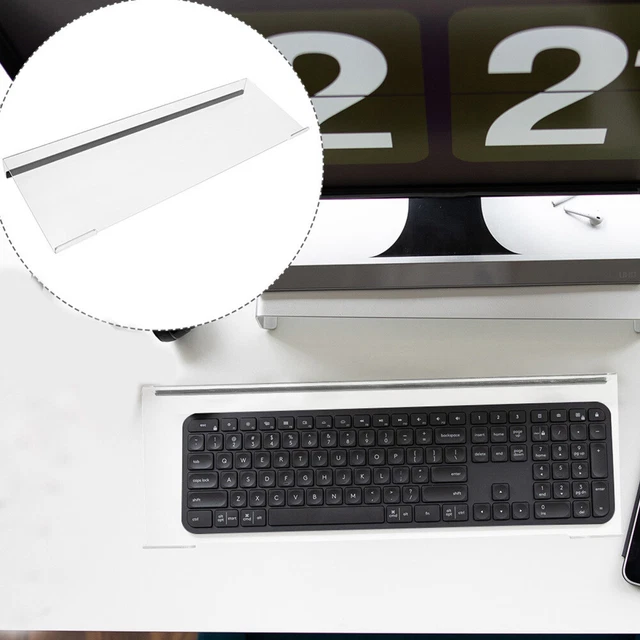 CLEAR ACRYLIC KEYBOARD Tray Desktop Keyboard Stand Pc Keyboard Stand £ ...