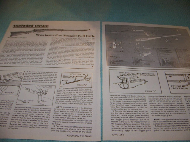 WINCHESTER-LEE STRAIGHT PULL Rifle..history/Exploded View/Disassembly ...
