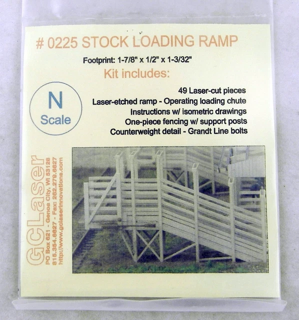 N SCALE STOCK Loading Ramp Laser-Cut Wooden Kit - GCLaser #225 $5.00 ...