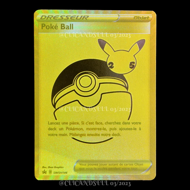 CARTE POKÉMON POKÉ Ball GOLD SWSH146 #1 Promo NEUF FR EUR 246,80 ...