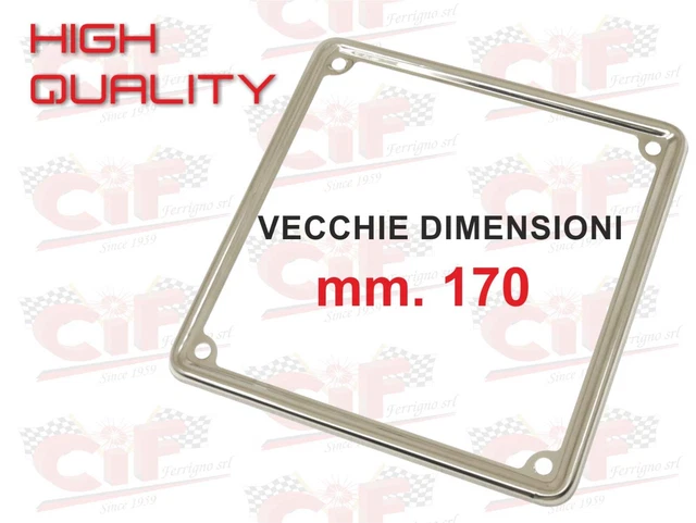 CADRE PLAQUE D'IMMATRICULATION Inox Polie Vieux Dimensions mm.170x170 ...