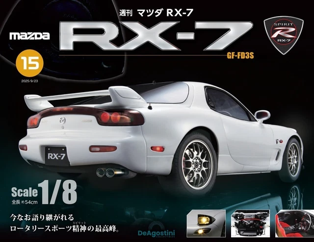 DEAGOSTINI WEEKLY MAZDA RX-7 SpiritGF-FD3S Scale 1/8 No.15 from Japan ...
