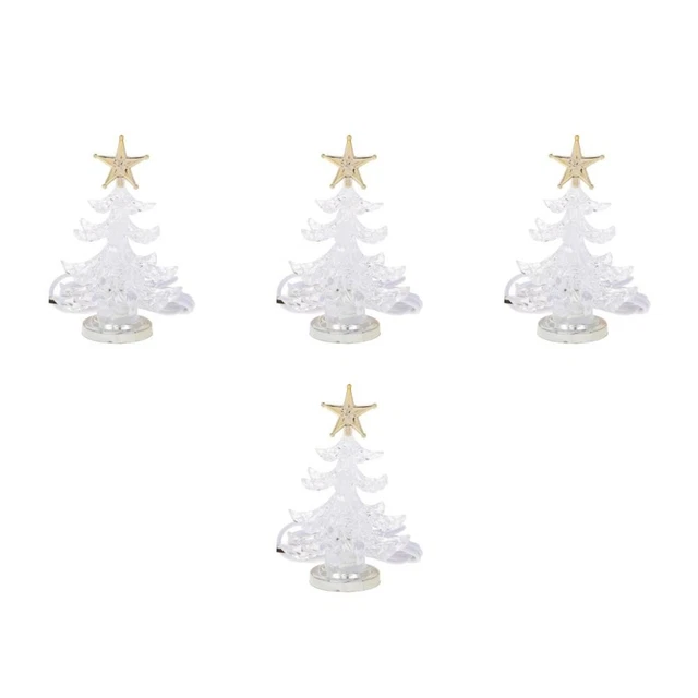 4 COUNT TABLE Top Christmas Tree Night Light Lamp for Decoration £20.99 ...