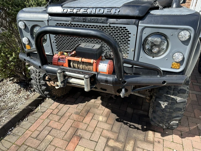 LAND ROVER DEFENDER winch bumper Complete With winch 90 110 130 £750.00 ...