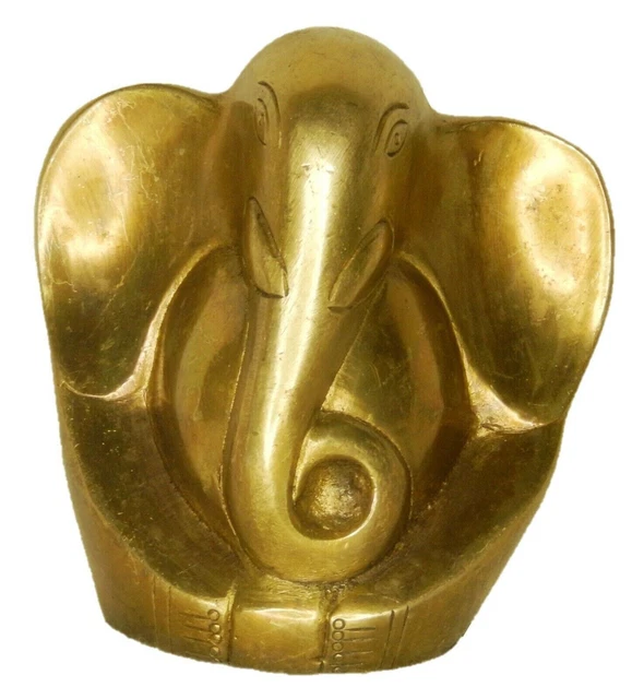 LORD GANESHA STATUE Sculpture Brass Handcrafted Ganesh Ganpati Figure ...