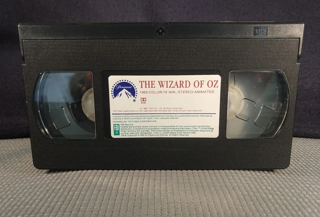 1982 VHS THE Wizard Of Oz - Animated - Paramount Pictures - VTG - EUR 4 ...