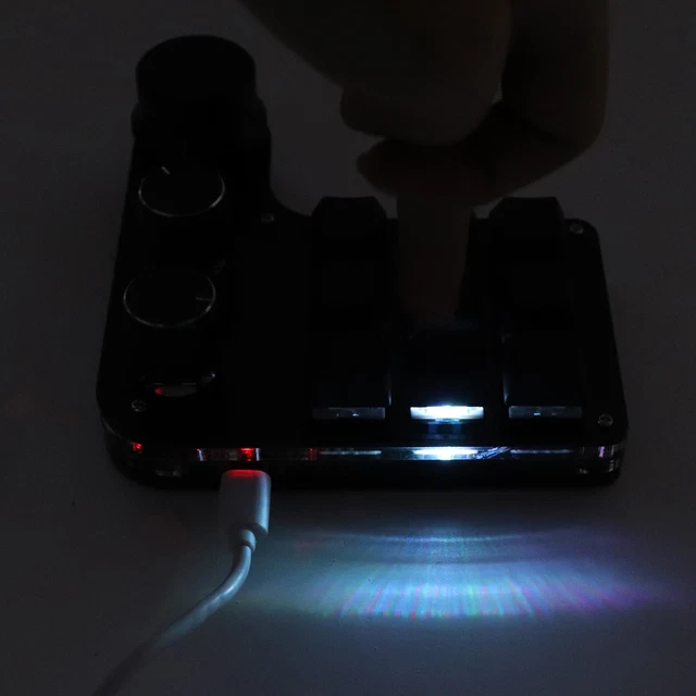 Mini Keypad 9 Keys 3 Knobs Rgb Backlit Blue Switch Programmable Keypad For G Sd3 Eur 40 24
