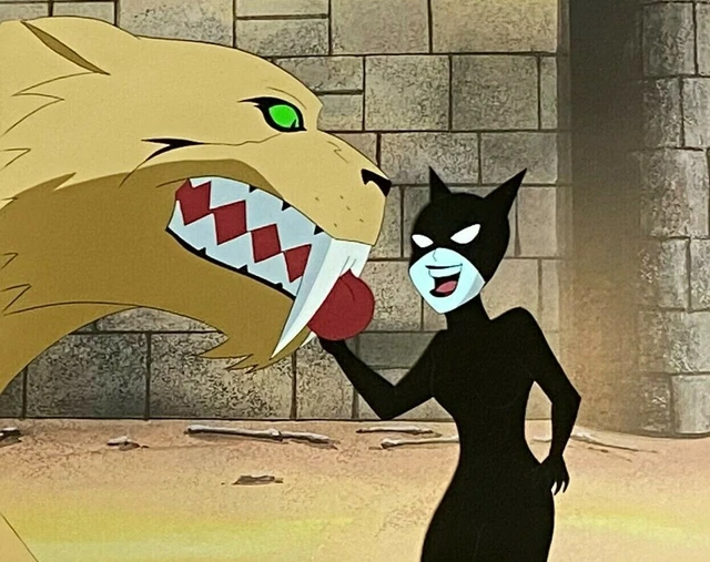 BRUCE TIMM RARE CATWOMAN cel T55 Sabertooth CULT OF THE CAT Batman BTAS ...