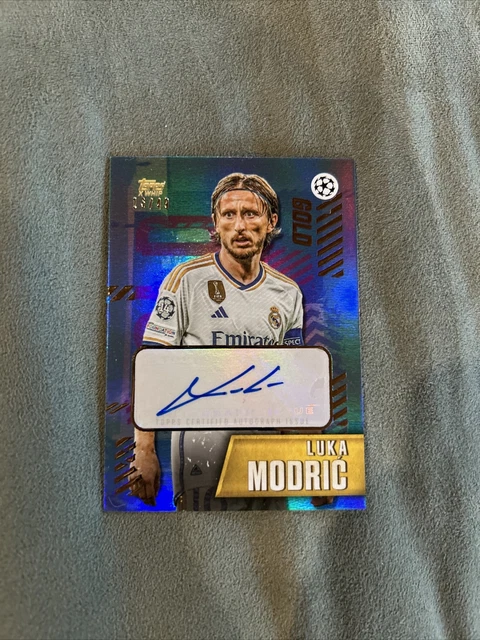 TOPPS GOLD LUKA Modric /49 Auto autograph Real Madrid singed Champions ...
