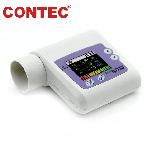 CONTEC SP10 SPIROMETER Handheld Digital Pulmonary Spirometry USB PC ...