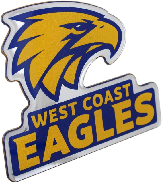FAN EMBLEMS AFL West Coast Eagles Lensed Chrome Supporter Logo Decal ...