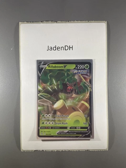 POKEMON - RILLABOOM V - 022/264 - Full Art - Fusion Strike - NM/M £2.19 ...