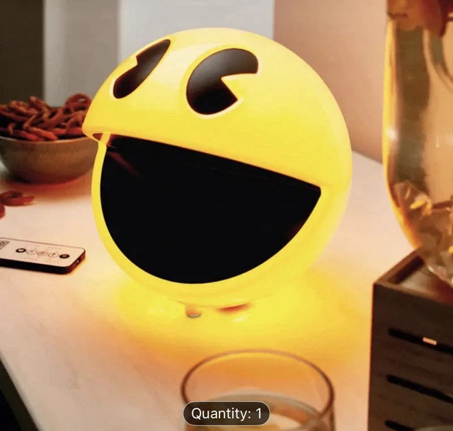 PAC-MAN LIGHT DIMMABLE Retro USB Desk Lamp with Remote Control and ...