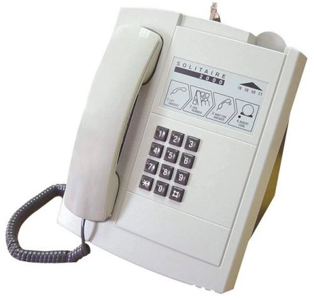 VINTAGE SOLITAIRE 2000 Coin Operated Payphone Collectible Commercial ...