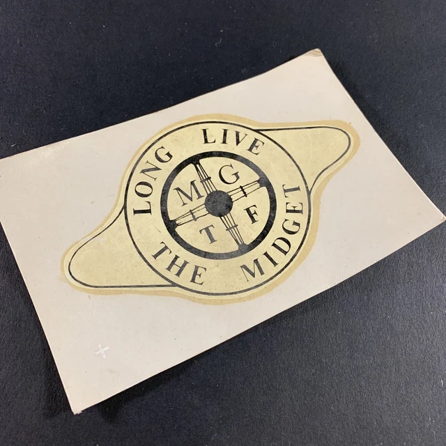VINTAGE MG TF Midget 'Long Live The Midget' Waterslide Decal Transfer ...