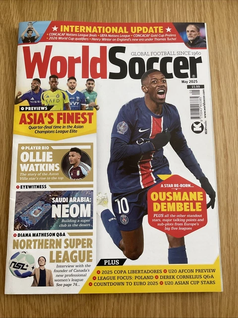 WORLD SOCCER MAGAZINE - MAY 2025 - OUSMANE DEMBELE £4.56 - PicClick UK
