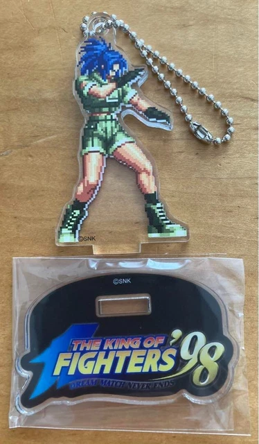KOF SNK FIGURE acrylic stand key chain King of Fighters Leona Japan ...