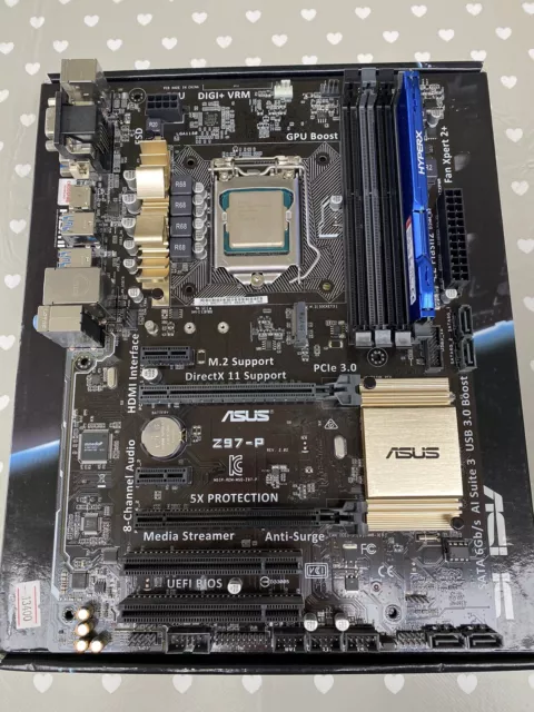 Asus Z97 P Lga 1150 Intel Motherboard Cpu I5 4670k 8gb Hyper X Ram Bundle £8500 Picclick Uk