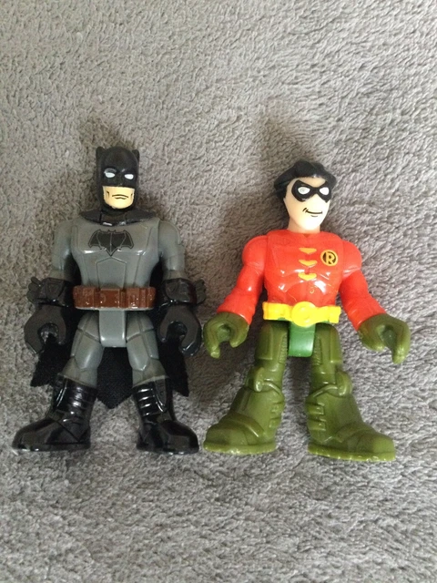 FISHER PRICE IMAGINEXT DC Super Friends 3” Batman & Robin Figures ...