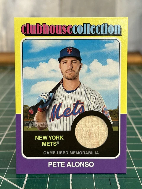 2024 TOPPS HERITAGE CCR-PA Pete Alonso Clubhouse Collection Gioco BAT ...