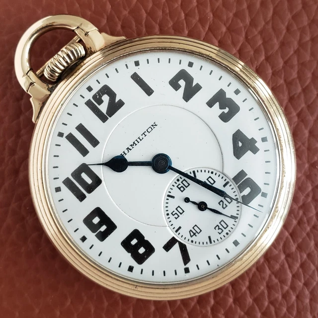 OROLOGIO DA TASCHINO 1940 Hamilton 992E grado ferroviario 21J, Elinvar ...