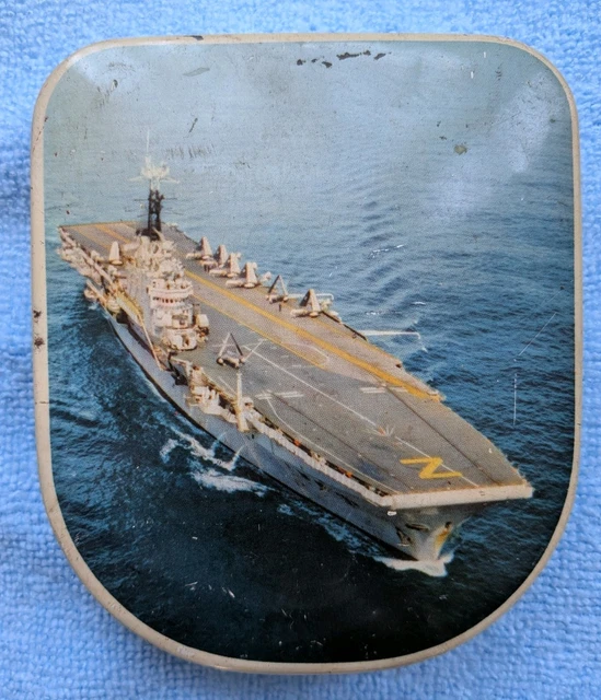 VINTAGE 70'S EDWARD Sharp Sweet Tin Royal British Navy Ship Collectable ...