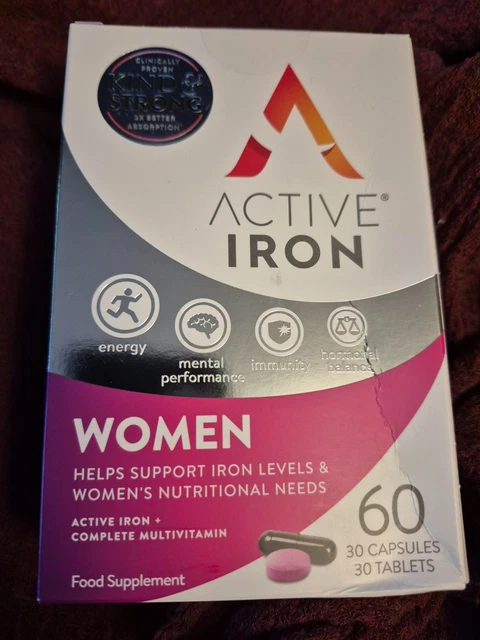 ACTIVE IRON WOMEN - Complete Vitamin - 60 Tablets - EXPIRY 10/26 £8.61 ...