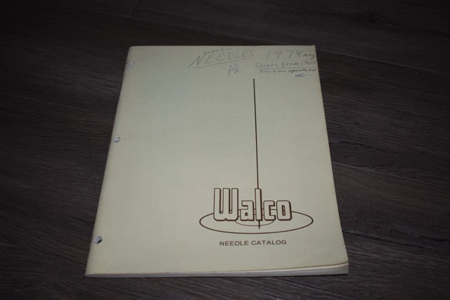 WALCO ELECTRONICS 1964-1978 Phonograph Needles product catalog 1978 $3. ...