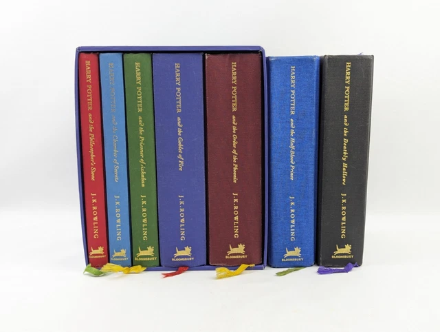 HARRY POTTER DELUXE Gold Signature Edition Hardcover Full Set Cloth ...