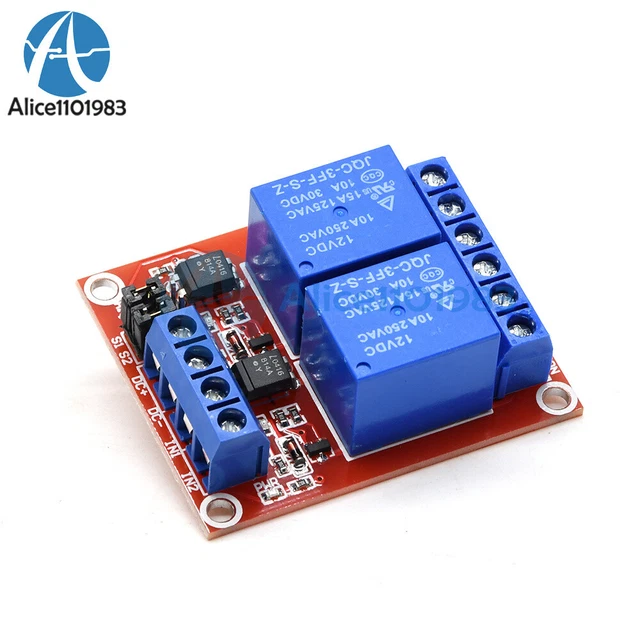 2-CHANNEL 12V RELAY Module Optocoupler High and Low Level Trigger for ...