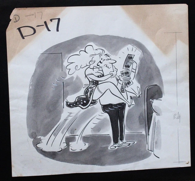 VINTAGE BOB TUPPER Original Comic Art Drawing for Mens Magazines £50.79 ...