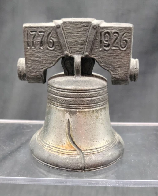 VINTAGE 1926 BRONZE Cast Iron LIBERTY BELL Miniature WORKS Sesqui ...