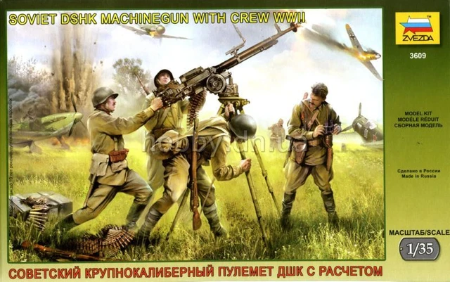1:35 ZVEZDA SOVIET Dshk With Crew Wwii Kit Z3609 Modellino EUR 10,95 ...