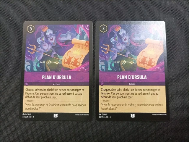 CARTE LORCANA CHAPITRE 4 Plan d'Ursula 63/204 X2 EUR 1,50 - PicClick FR