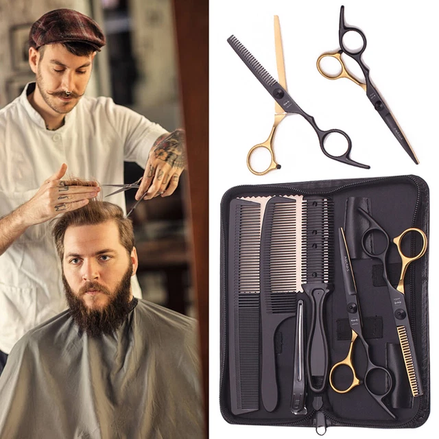 KIT DE CISEAUX De Coiffure Professionnels Ensemble De Coupe De Cheveux ...