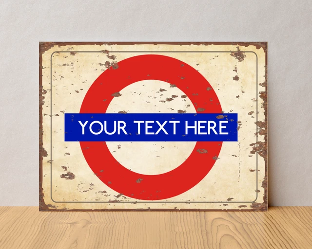 METAL SIGN WALL Decor Aluminium London Tube Underground Station Sign £7 ...