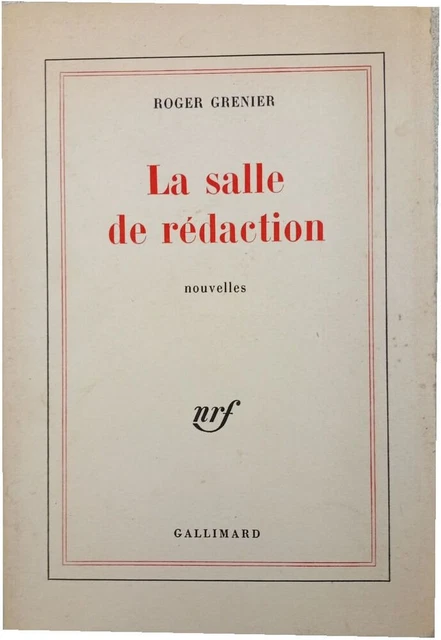 LA SALLE DE rédaction | ROGER GRENIER | Bon état EUR 7,00 - PicClick FR