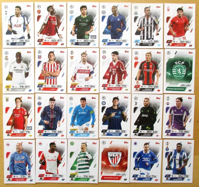 TOPPS- MATCH ATTAX Champions League 2025/2026 - 24 Basiskarten EUR 1,00 - PicClick DE