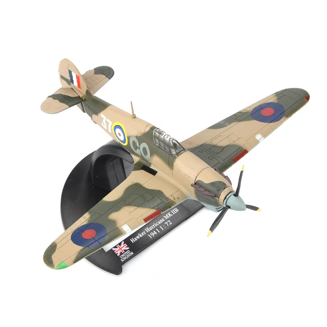 1/72 SCALE WWII 1941 Hawker Hurricane Mk IIB Fighter Jet Alloy Aircraft ...
