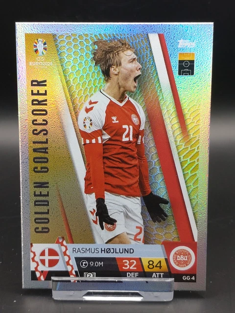 TOPPS MATCH ATTAX UEFA Euro 2024 Rasmus Hojlund Denmark Golden ...