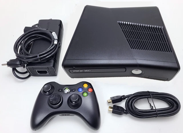 MICROSOFT XBOX 360 S Slim 250GB Black Video Game Console System 360S Bundle $246.71 - PicClick CA