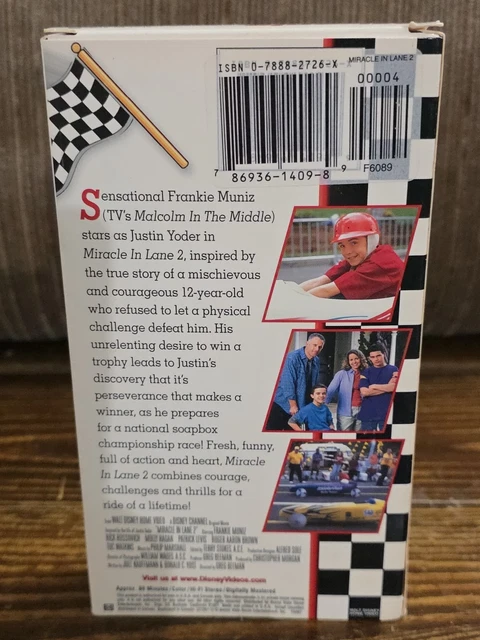 MIRACLE IN LANE 2 VHS - Disney Channel Original Movie - Frankie Muniz £ ...