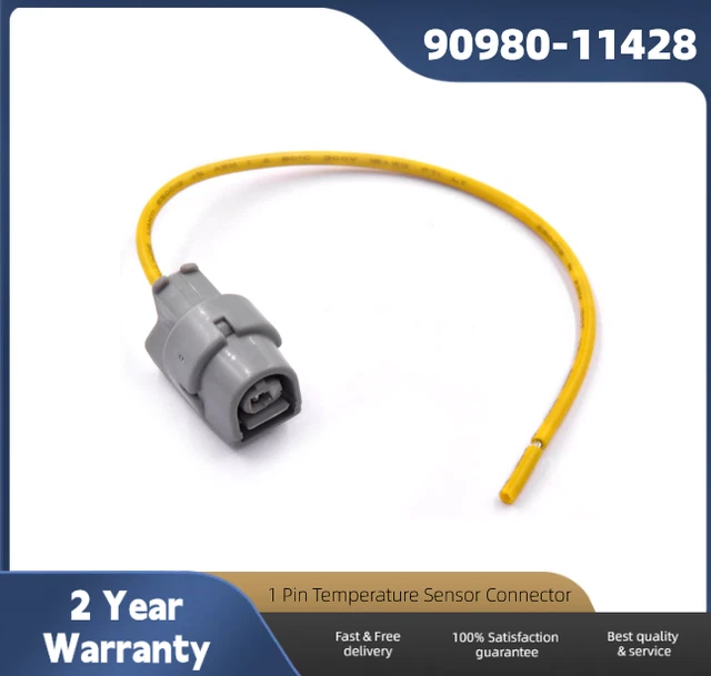 1 PIN TEMPERATURE Sensor Connector Pigtail 90980-11428 For 1992-1998 ...