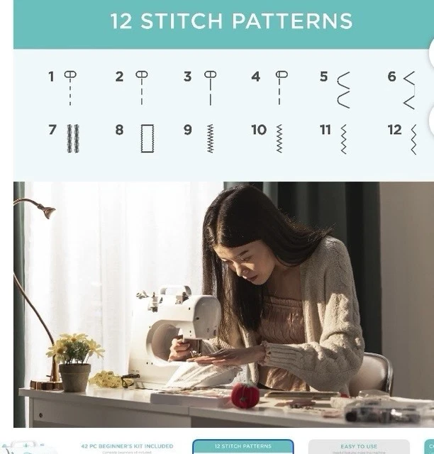 BEST CHOICE PRODUCTS 6V Portable Sewing Machine, 42-Piece Beginners Kit ...