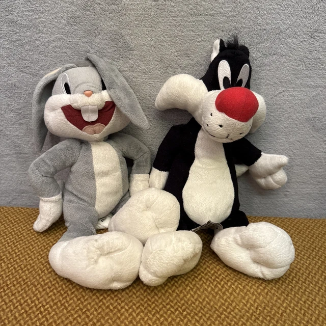 LOONEY TUNES BUGS Bunny And Sylvester The Cat Plush Bundle - 13” Tall £ ...