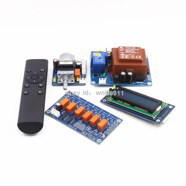 HIFI MOTOR REMOTE volume control preamp board+display+ transformer ...