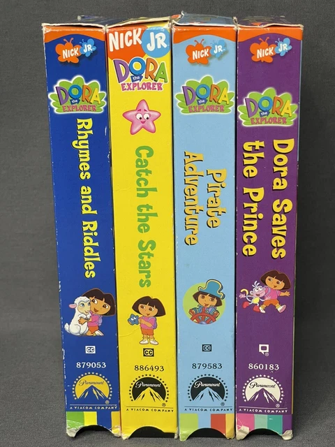 DORA THE EXPLORER Lot of 4 VHS Tapes Pirate Adventure, Saves the Prince ...