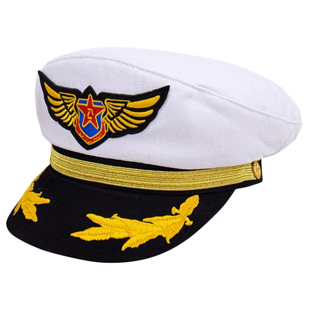 CAPTAIN HAT COTTON Kids Captain Hat Sailor Hat Costume Party Hat for ...