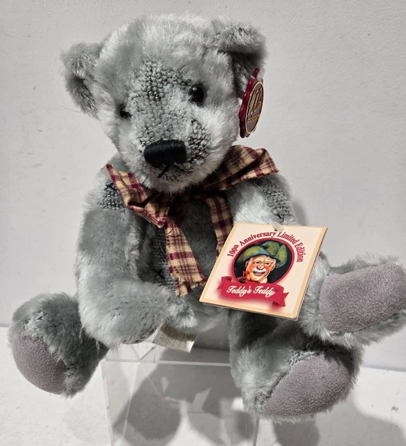 BNWT- TEDDY'S TEDDY 100th Anniversary Limited Edition Grey TEDDY Bear ...